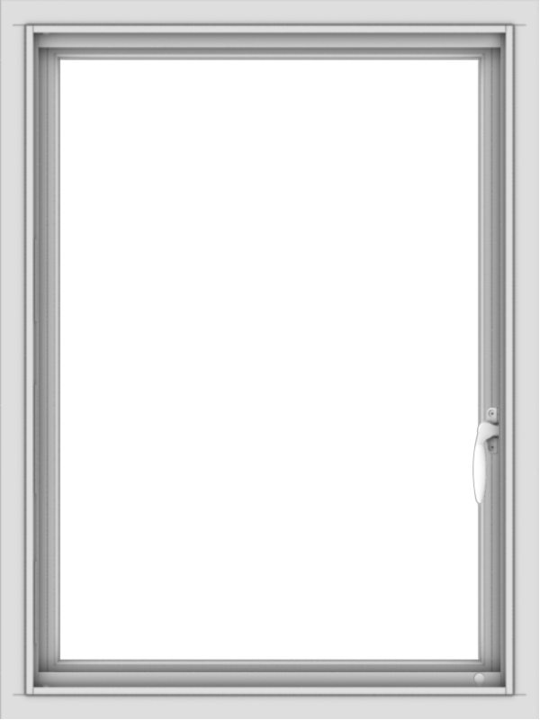 WDMA 24x32 (23.5 x 31.5 inch) Vinyl uPVC White Push out Casement Windo ...